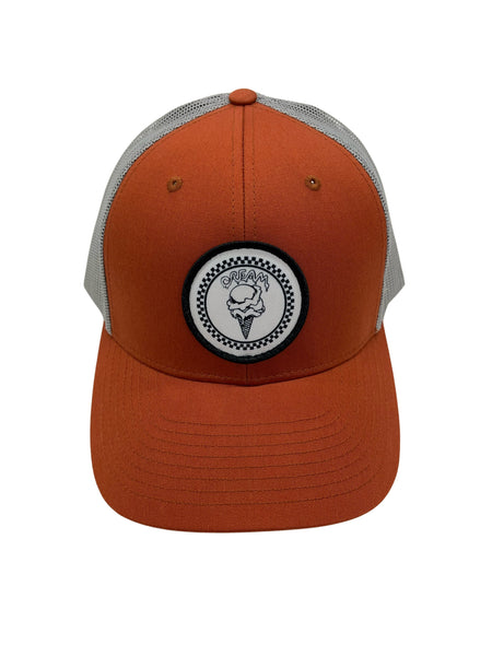 Cream Checkered Trucker Orange – Cream Surfboards